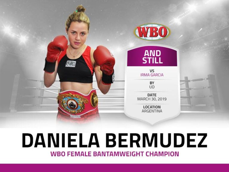 Daniela 'La Bonita' Bermúdez retained her WBO World Bantamweight Title ...